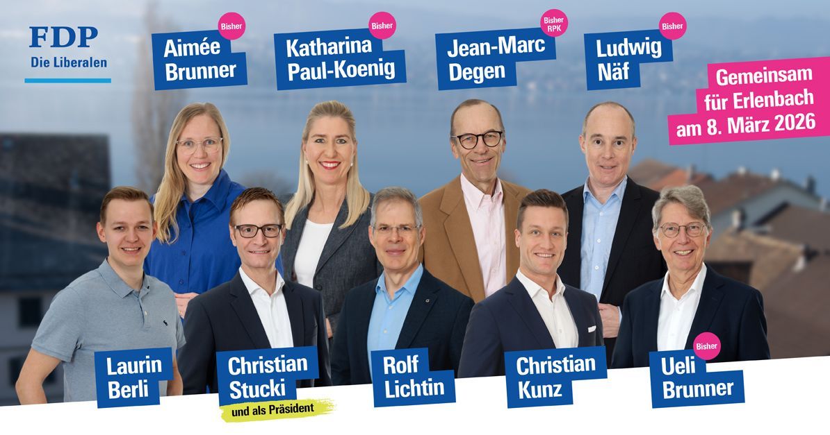 FDP.Die Liberalen Erlenbach - Wahlen 2026